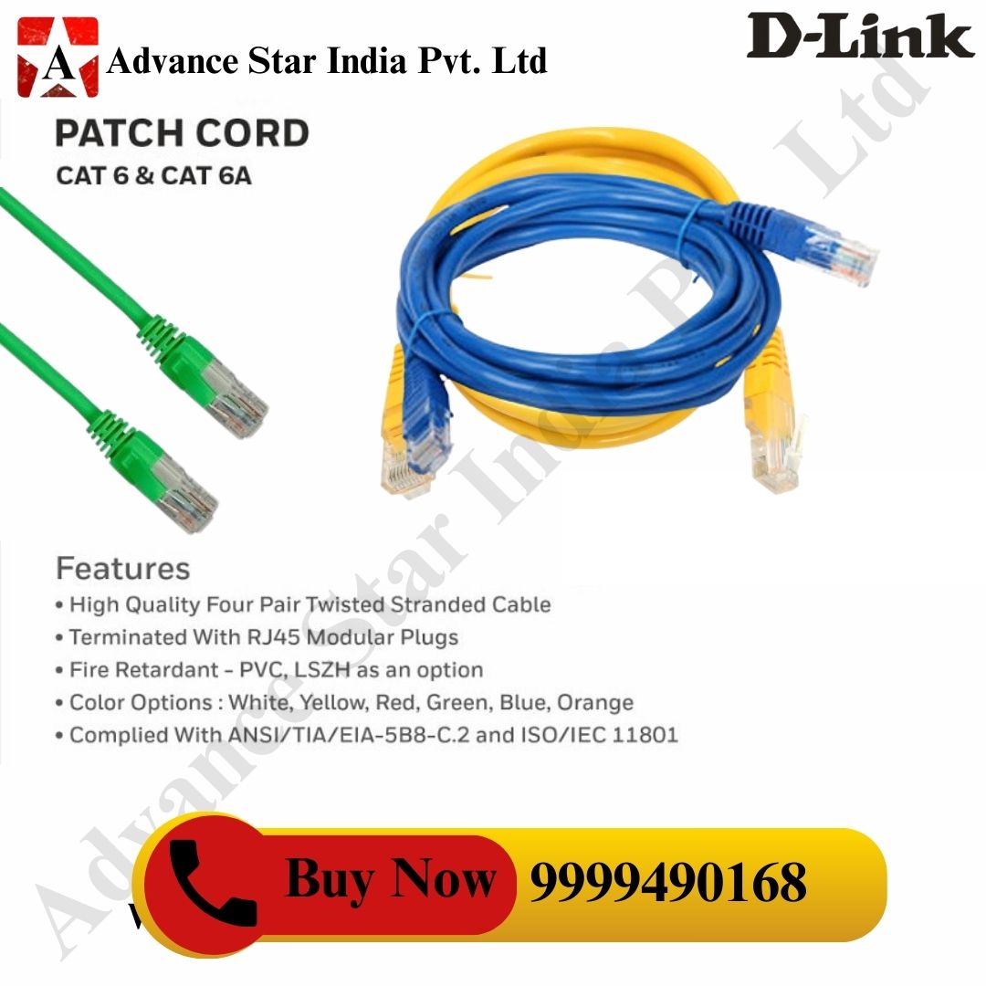 D-Link Cat 6 Patch Cord 1mtr Dealer in Nehru Place Delhi