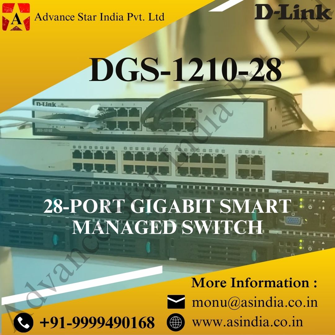 DGS-1210-28 28-Port Gigabit Smart PoE Switch Dealer in Delhi