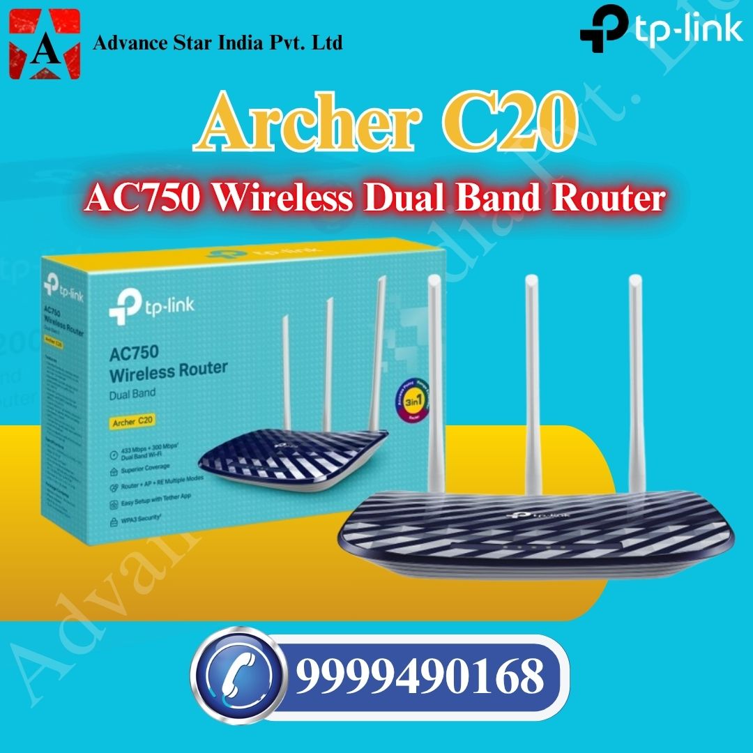 Archer C20 AC750 Wireless Dual Band Router Dealer Nehru Place