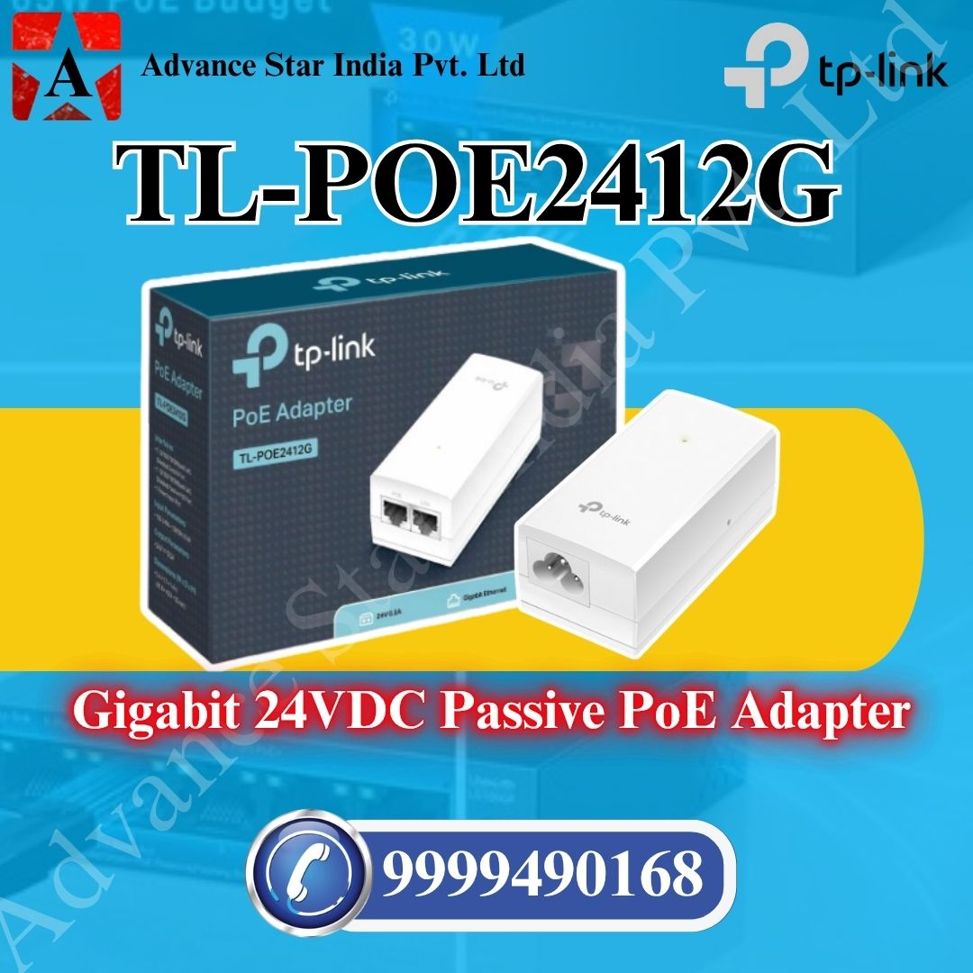TL-POE2412G Gigabit 24VDC Passive PoE Adapter Dealer Delhi