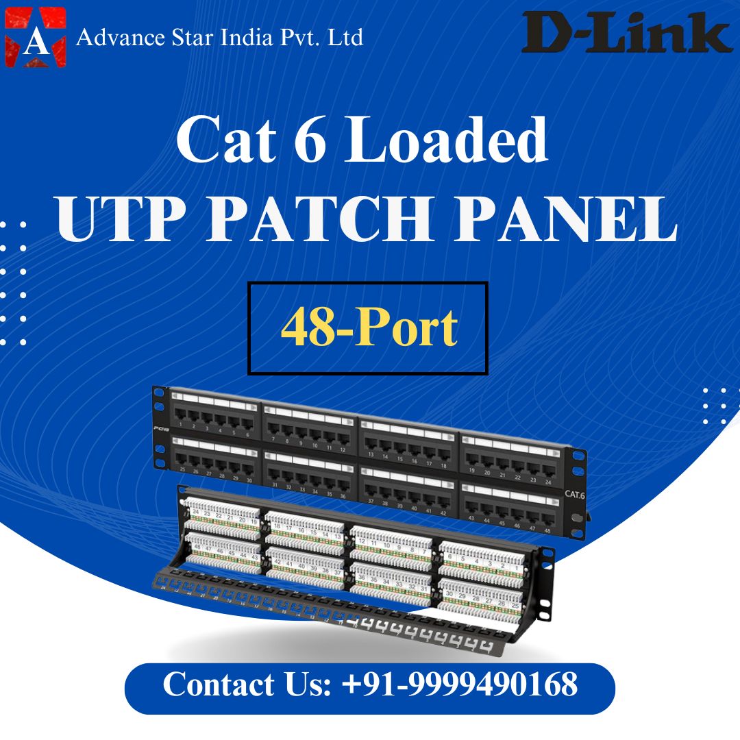D-Link Cat6 UTP 48 Port Loaded Patch Panel Dealer in Delhi NCR